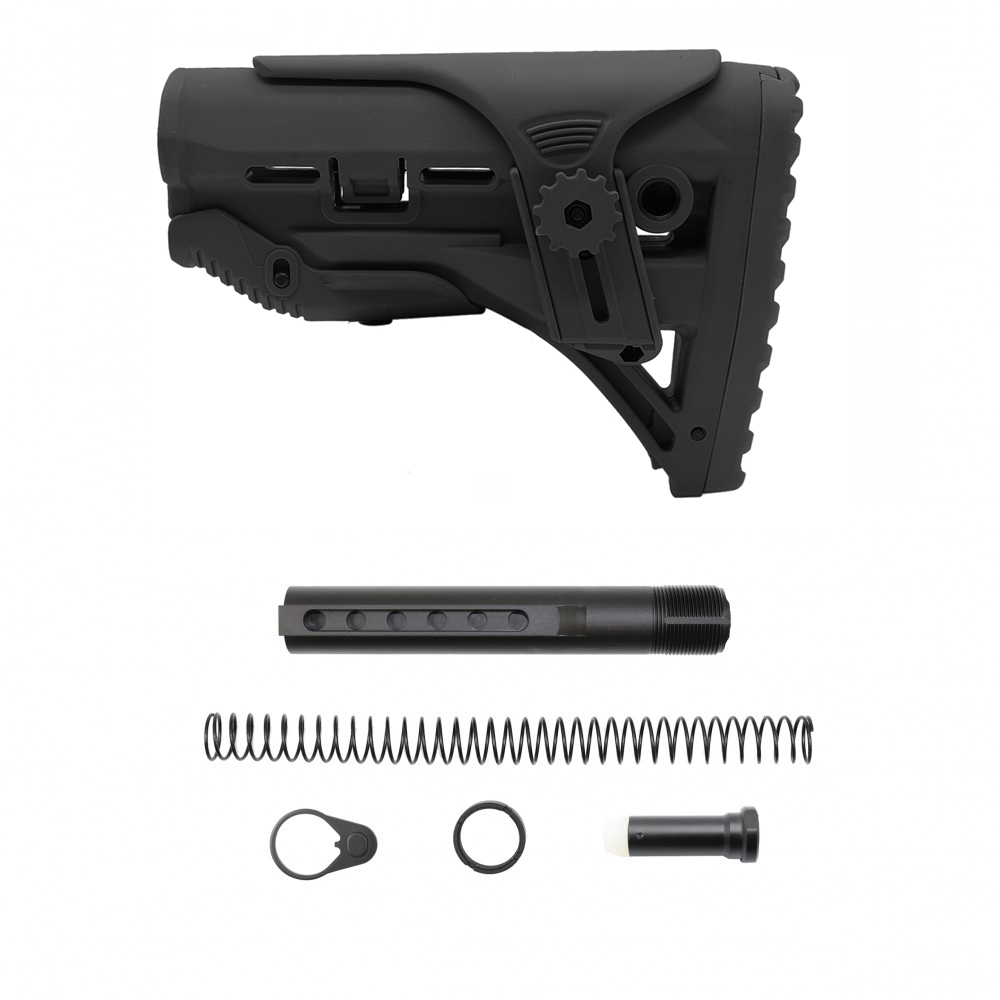 AR-10 / LR-308 Adj. Cheek Riser Carbine Stock W/ 6-position Buffer Tube ...