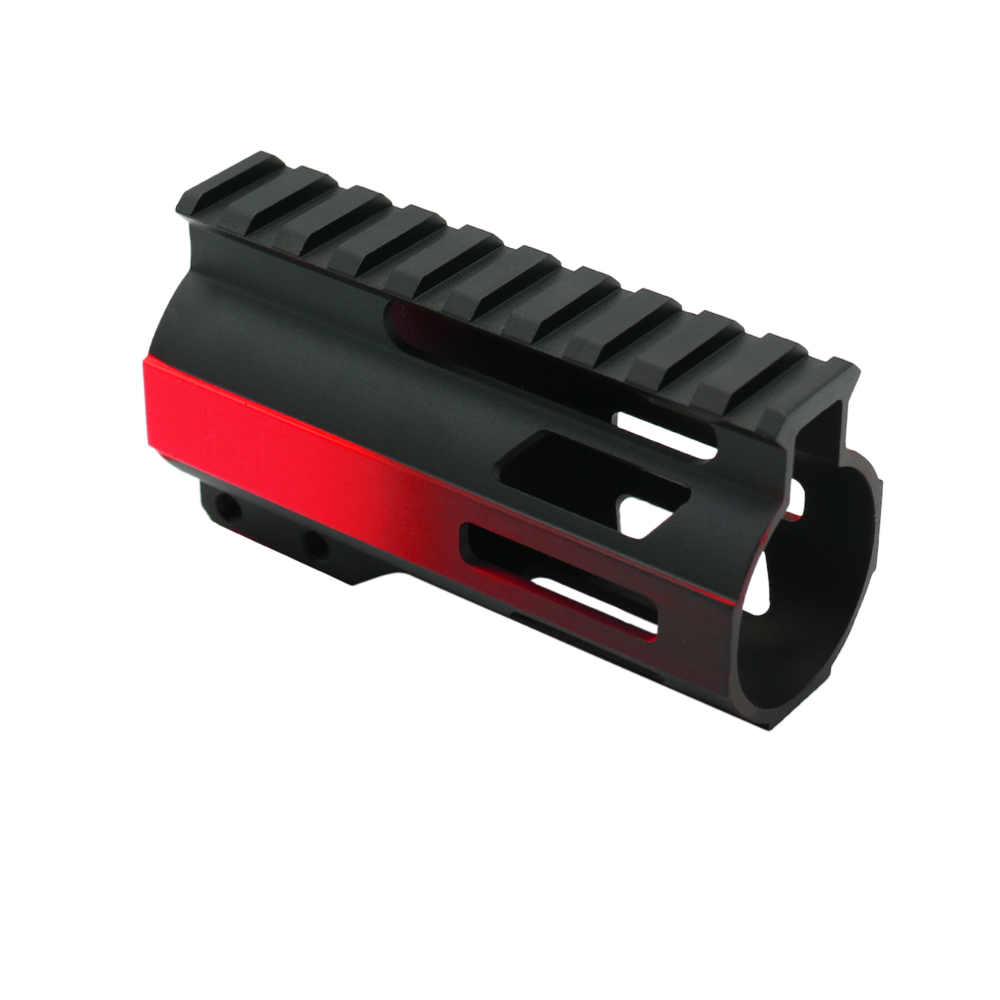 CERAKOTE GRADIENT RED| AR-15 4" M-Lok Super Slim Free Float Handguard W ...