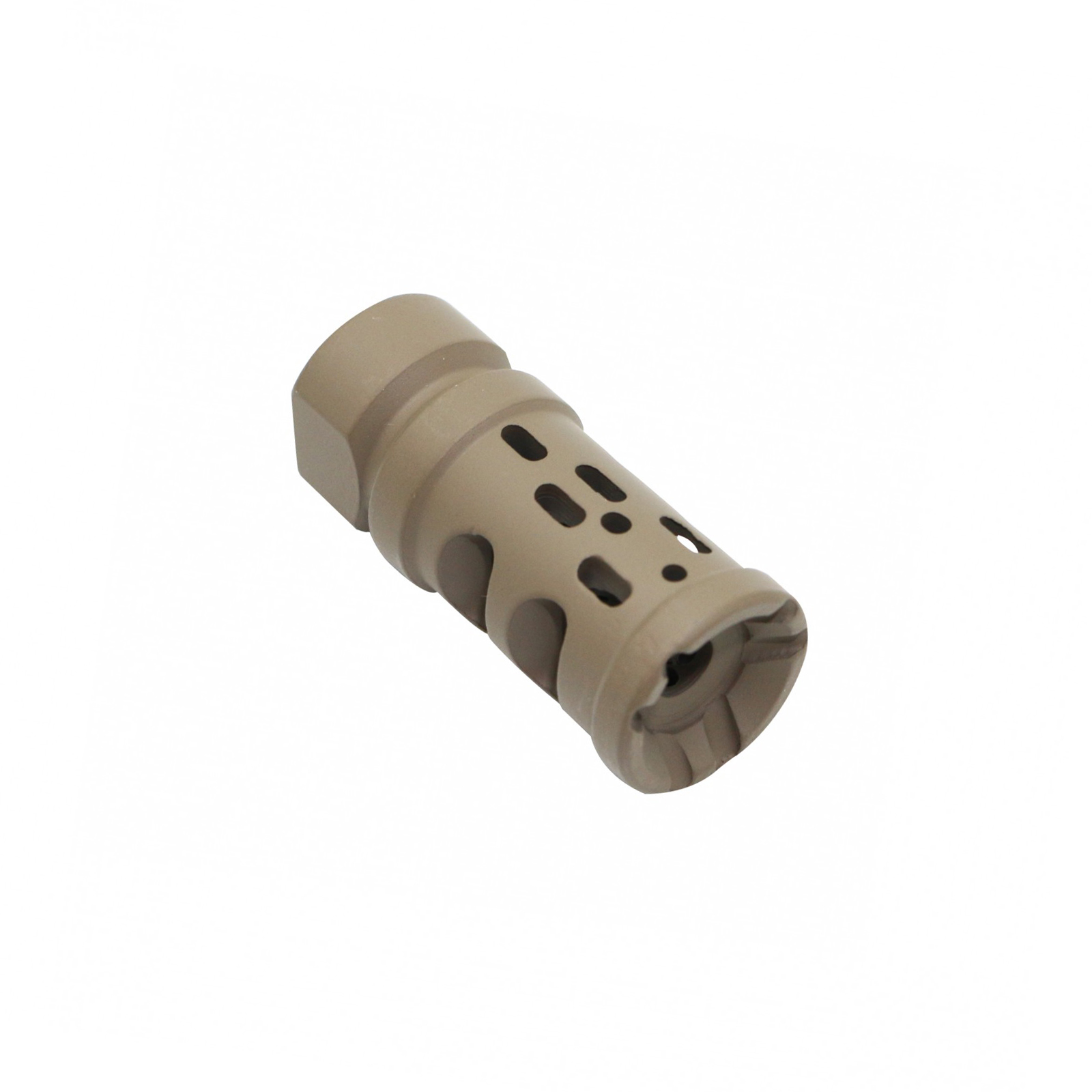 AR-15/.223/5.56 Ported Muzzle Brake Compensator ½”x28- Cerakote FDE ...