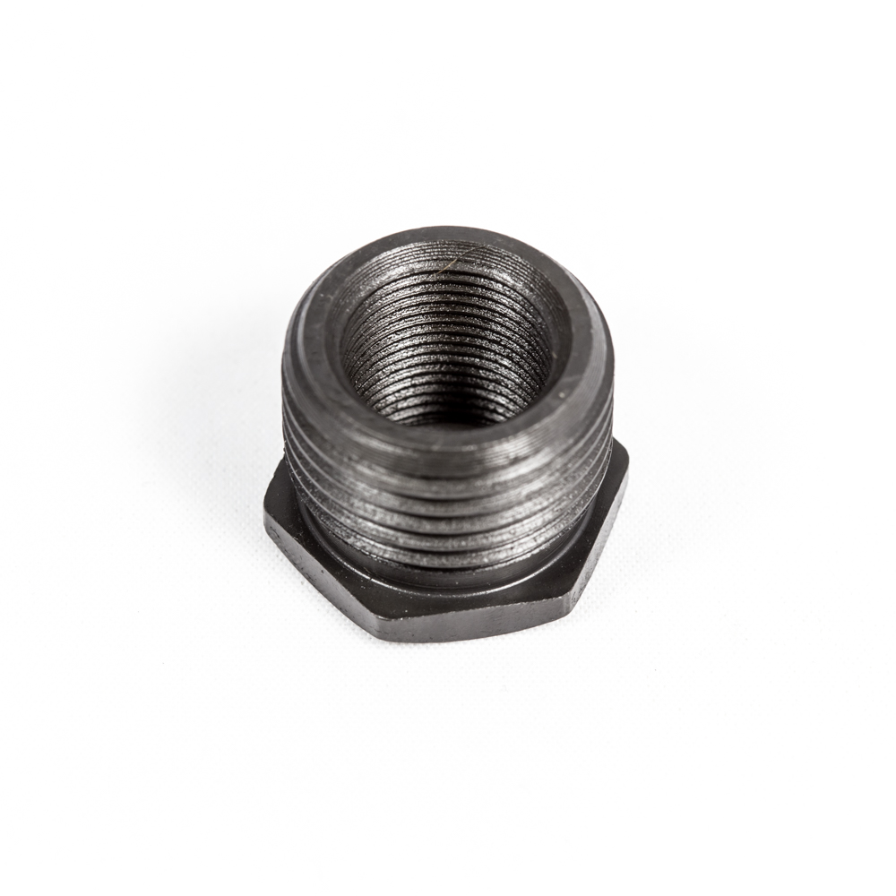 1/2x28 to 3/4-16 Oil Filter Threaded Adapter Steel Black Anodized ...