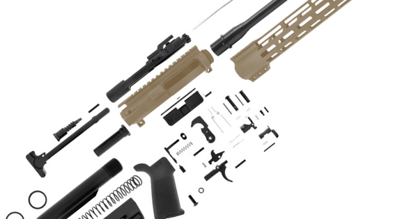 AR-15 16" .223/556 NATO Rifle Build Kit w/ 15" M-Lok Handguard - Flat ...