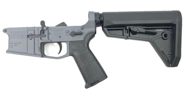 AR-15 Completed Billet Lower Receiver with Collapsible Slim Mil Spec ...