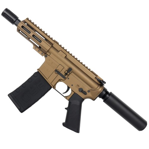 AR15 Micro .300 Blackout Pistol 5" Barrel 4" M-Lok Handguard- Burnt ...
