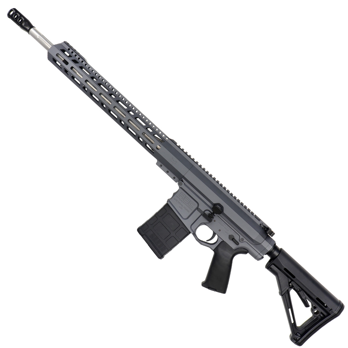AR LR-308 Rifle 18" Stainless BBL, M-LOK HG, Adj Stock - Sniper Grey ...